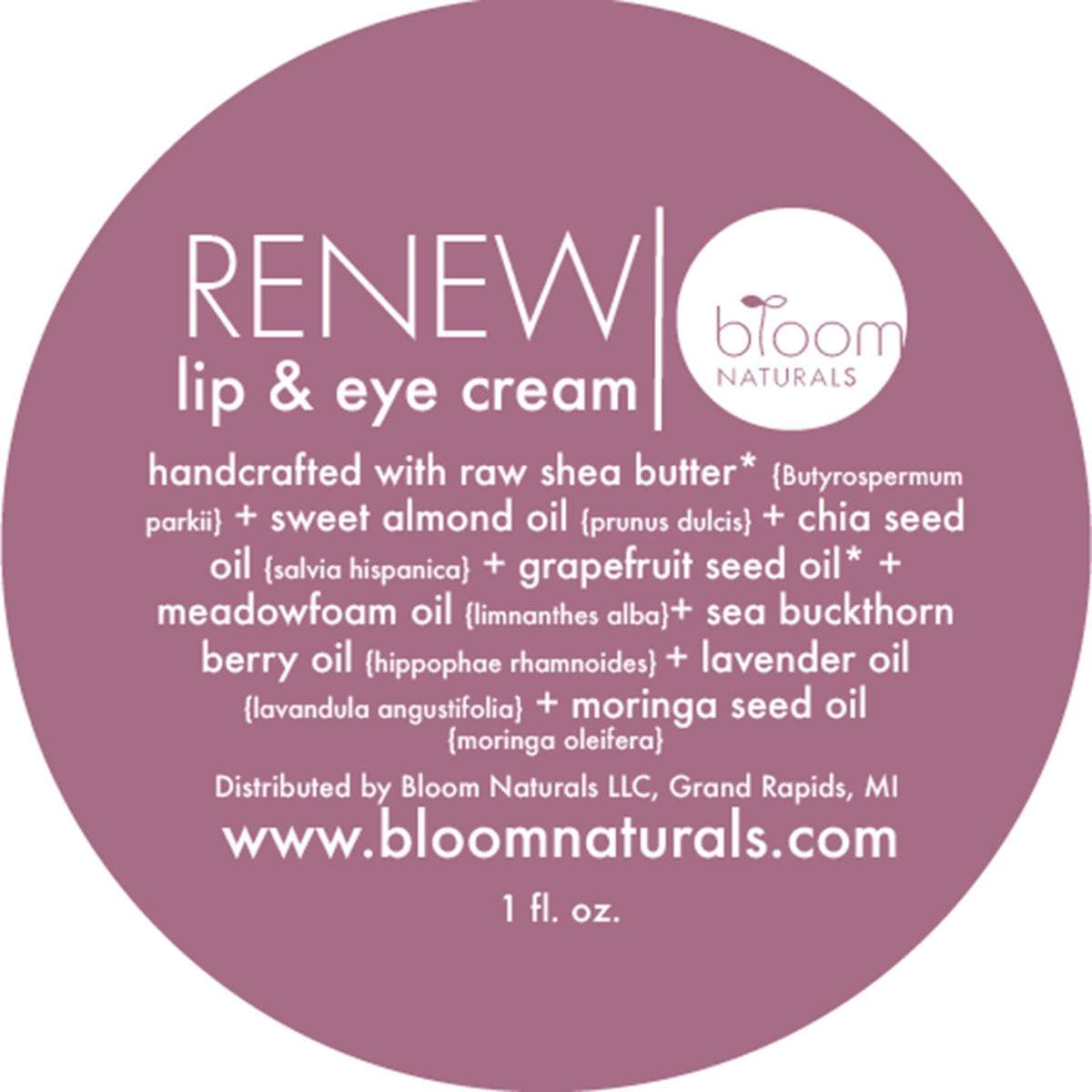 Renew | Lip & Eye Cream– Bloom Naturals